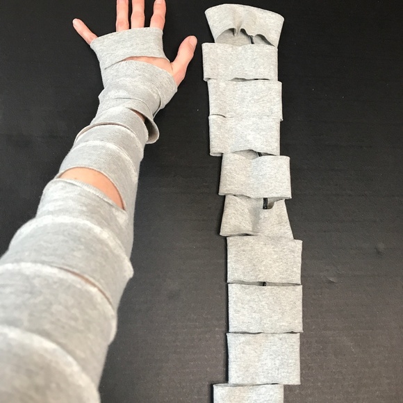 Hand Crafted | Accessories | Cut Out Gloves Gray Arm Warmers Ripped ...